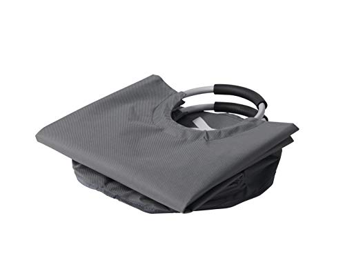82L Large Thicken Laundry Basket Collapsible Fabric Laundry Hamper Foldable Heavy Duty Clothes Bag Portable Washing Bin Waterproof Cloth Hampers Storage with Durable Aluminum Handles (Dark Gray)