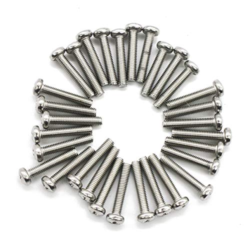 (100 pc) M4-0.7x16 mm Pan Head Phillips Machine Screws,18-8 Stainless Steel by Fullerkreg