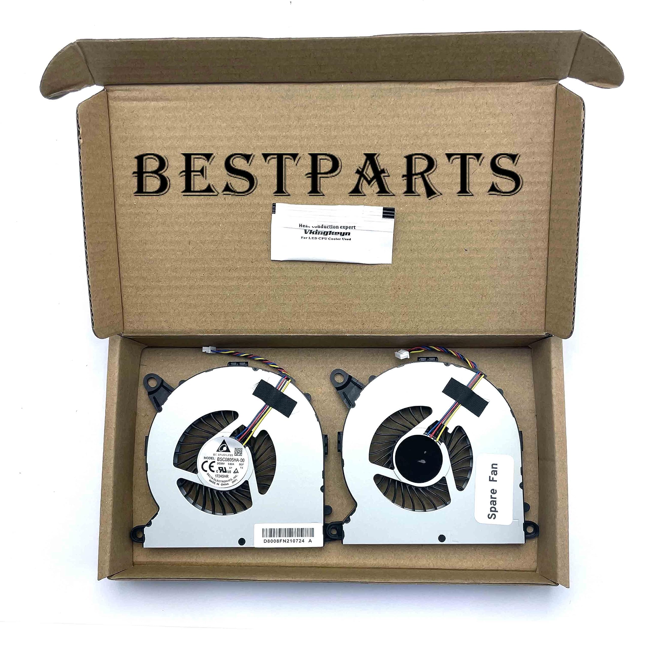 (2-Pack) BestParts CPU Cooling Fan Replacement for Intel NUC NUC8 NUC8i7BEH NUC8i5BEH NUC8i3BEH, P/N: BSC0805HA-00, 2 PCS Fan