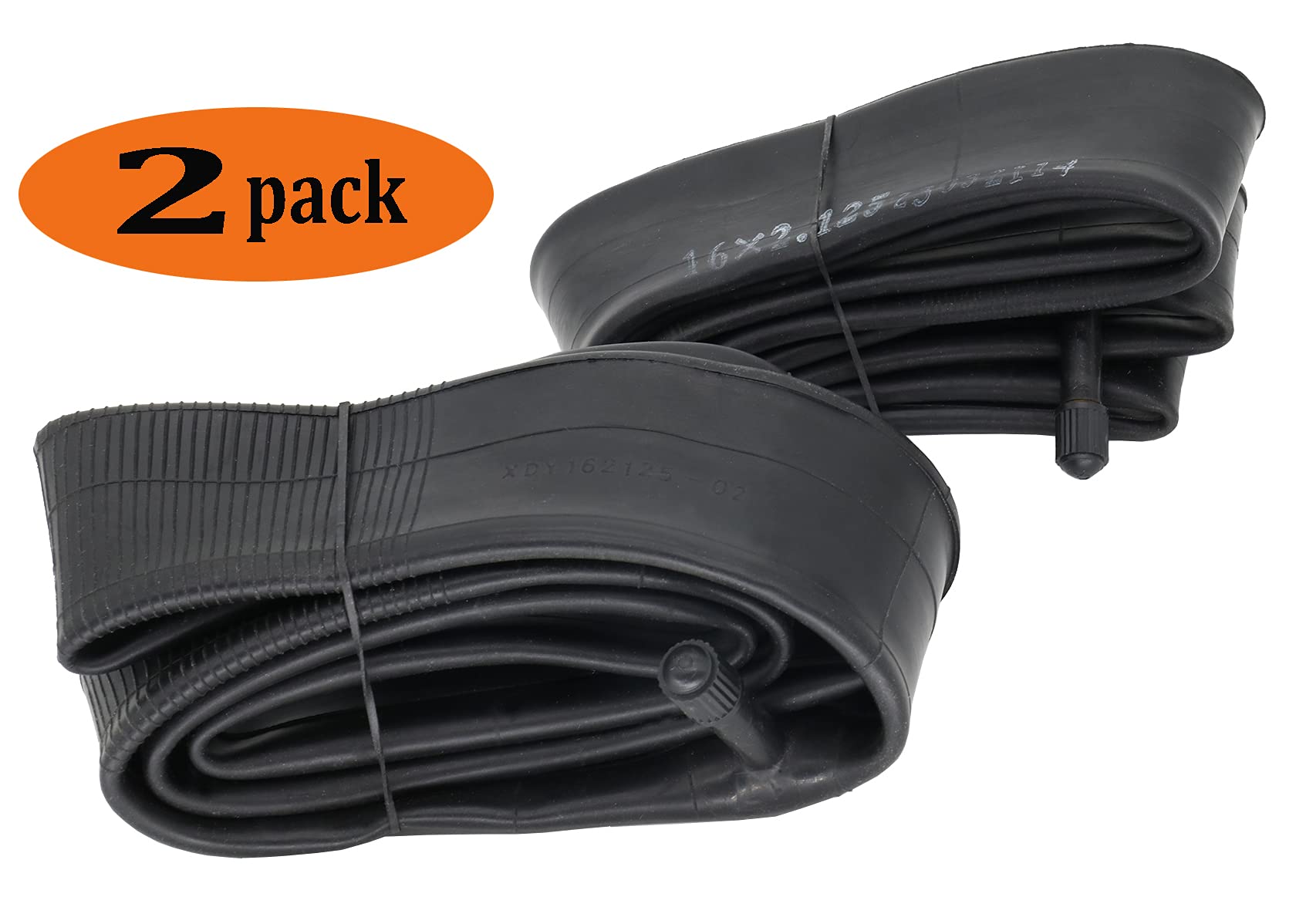 (2-Pack) 16'' x 1.75/1.95/2.125 Stroller Inner Tube Replacement for All Baby Trend Expedition Jogger Strollers - The Perfect Baby Trend Stroller Tire Tube,Heavy Duty Rear Wheel Replacement Tubes