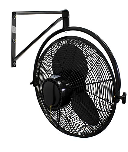 Air King 9020 1/6 HP Industrial Grade Wall Mount Fan, 20-Inch,Black & 9314 14-Inch Industrial Grade High Velocity Multi Mount Fan,Black