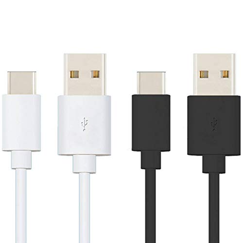 (2 Pack) Short USB C Cable, 5 inch USB C to A Cable Charge Cable White (white-5inch)
