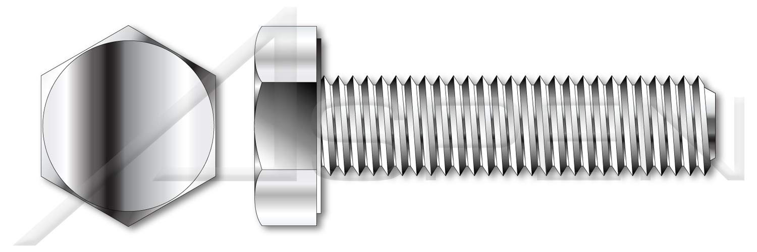 (10 pcs) M12-1.75 X 250mm, DIN 933 / ISO 4017, Metric, Hex Head Cap Screws Bolts, Full Thread, A4 Stainless Steel