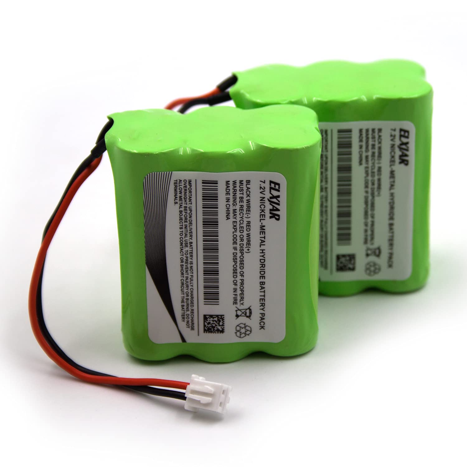 (2-Pack) 7.2V Ni-MH battery Compatible with 2GIG BATT1X, BATT2X, BATT1, GC2 2GIG-CNTRL2, 2GIG-CP2, GCKIT311, 228844 Go Control Panel Security System Alarm, 6MR2600AAY4Z Linear PERS-4200 10-000013-001