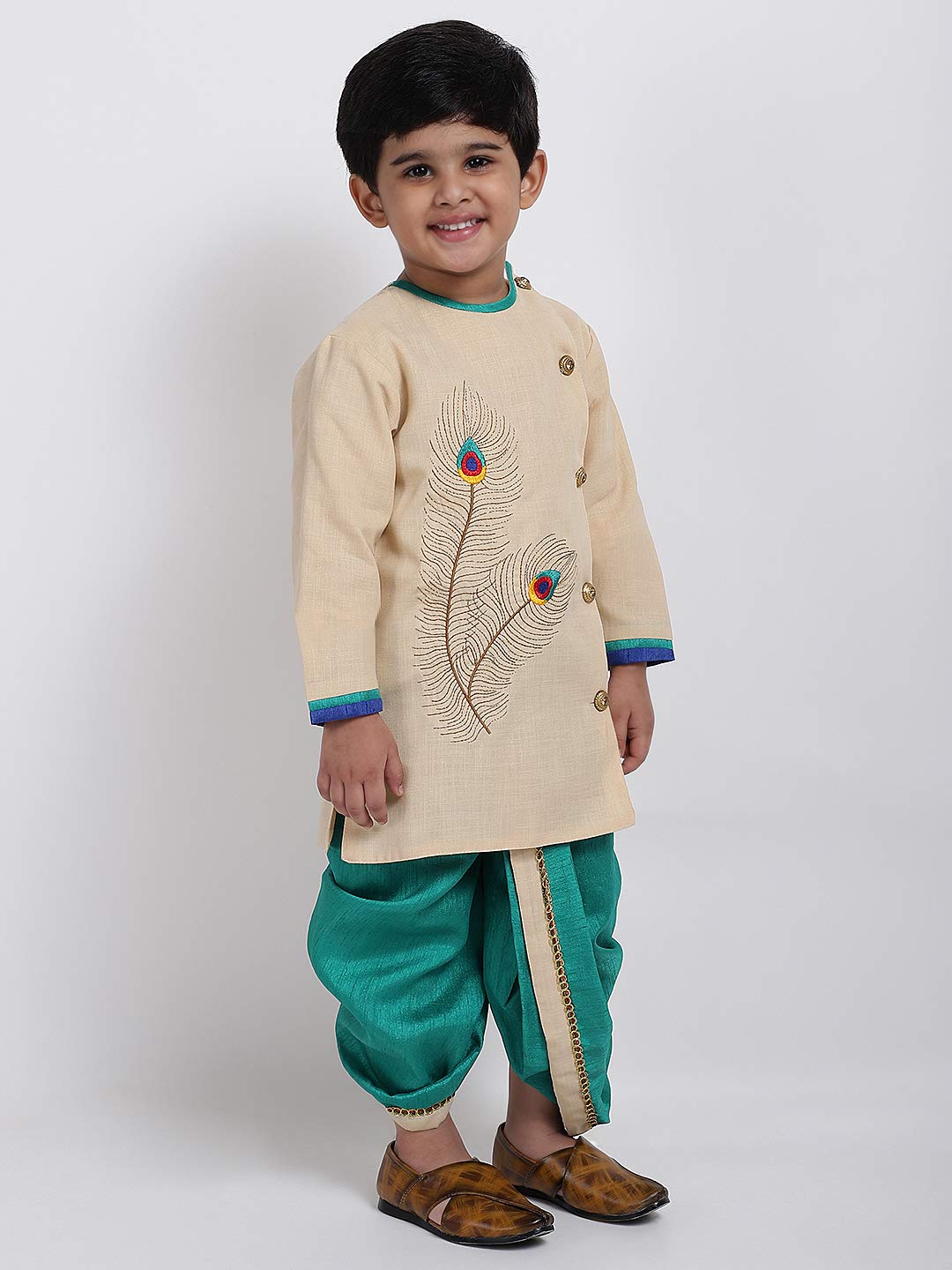 AHHAAAA Kids Ethnic Festive and Party Wear Cotton Kurta and Dhoti Pant Set for Baby boys