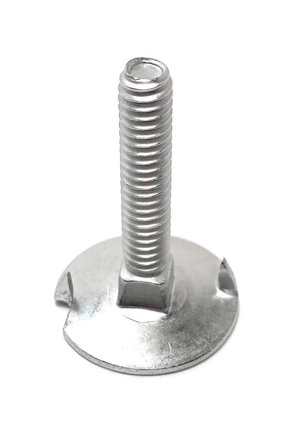 (10) 1/4-20x1-1/2 Stainless Steel Fanged Elevator Bolt Square Neck (15/16 Diameter Head) 18-8