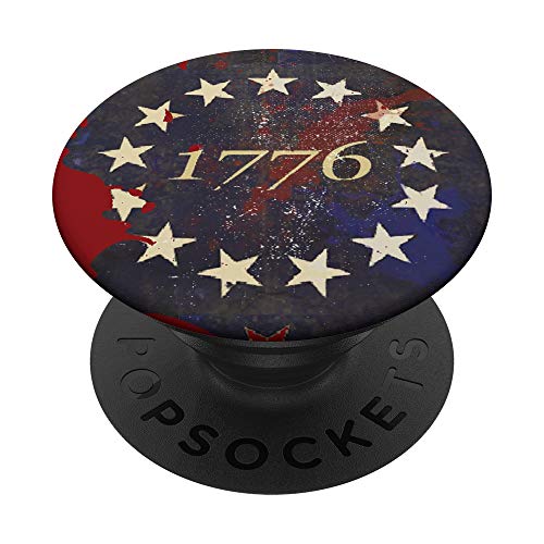 13 Star Flag Betsy Ross Distressed 1776 American Patriotic PopSockets Grip and Stand for Phones and Tablets