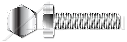 (100 pcs) M10-1.5 X 10mm, DIN 933 / ISO 4017, Metric, Hex Head Cap Screws Bolts, Full Thread, A4 Stainless Steel