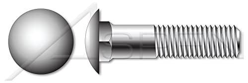 (100 pcs) M8-1.25 X 120mm, DIN 603 / ISO 8677, Metric, Carriage Bolts, Round Head, Square Neck, A2 Stainless Steel