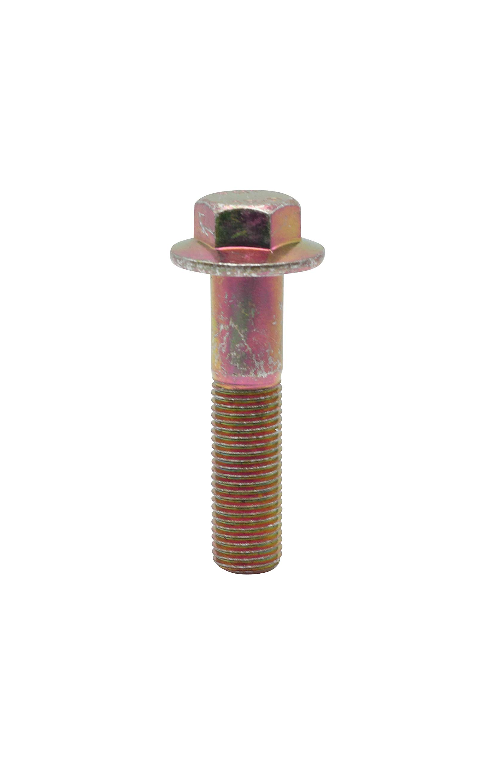 (4pcs) BelMetric M14X1.5X45 Metric Hardened Fine Thread Hex Head Flange Bolt, DIN 6921, Class 10.9, Yellow Zinc Finish, BFD14X1.5X45YLW-4