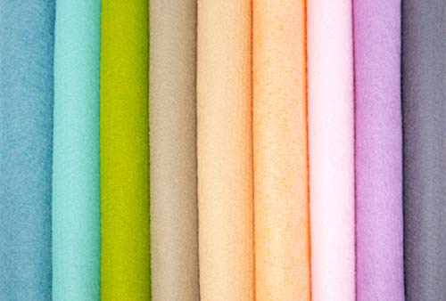 10-9X12 inch Tranquility Collection Merino Wool Blend Felt OTR Felt Made in USA