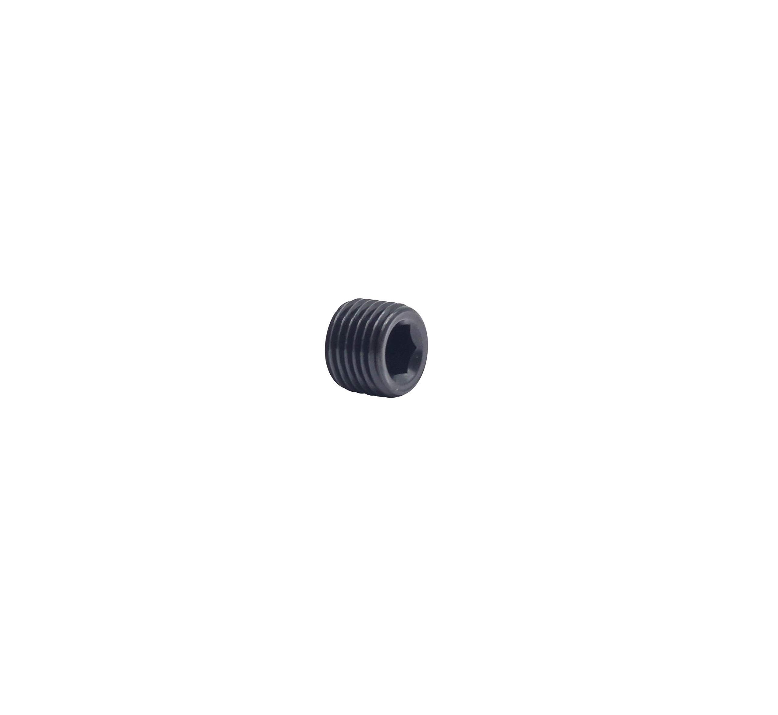 (10pcs) BelMetric M10X1.0X10 Fine Thread Flat Point Allen Drive Set Screws, DIN 913 / ISO 4026, Hardened Steel, Black SS10X1.0X10FLAT-10