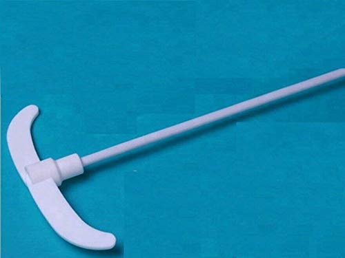 (450MM) / 17.7 Inches PTFE Coated Stainless Steel Electric Overhead Stirrer Mixer Shaft w/Foldable Paddle Blade Stirring Rod Lab Utensils Supplies (7mm Diameter)