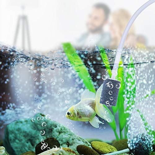 Adeeing Portable Mini USB Aquarium Fish Tank Oxygen Air Pump Mute Energy Saving Supplies Accessories (Black)