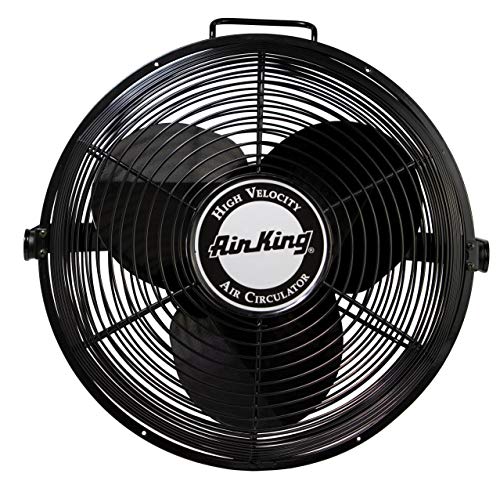 Air King 9020 1/6 HP Industrial Grade Wall Mount Fan, 20-Inch,Black & 9314 14-Inch Industrial Grade High Velocity Multi Mount Fan,Black