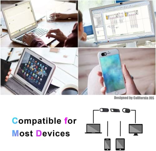 (California J.OS)9PCS (3 Oval +3 Rectangle +3 Large Oval )Webcam Cover 0.03 inch Camera Cover Slide Ultra Thin Blocker Protect Privacy Security for MacBook Air, Laptop, iPad, iMac, PC, Desktop, iPhone
