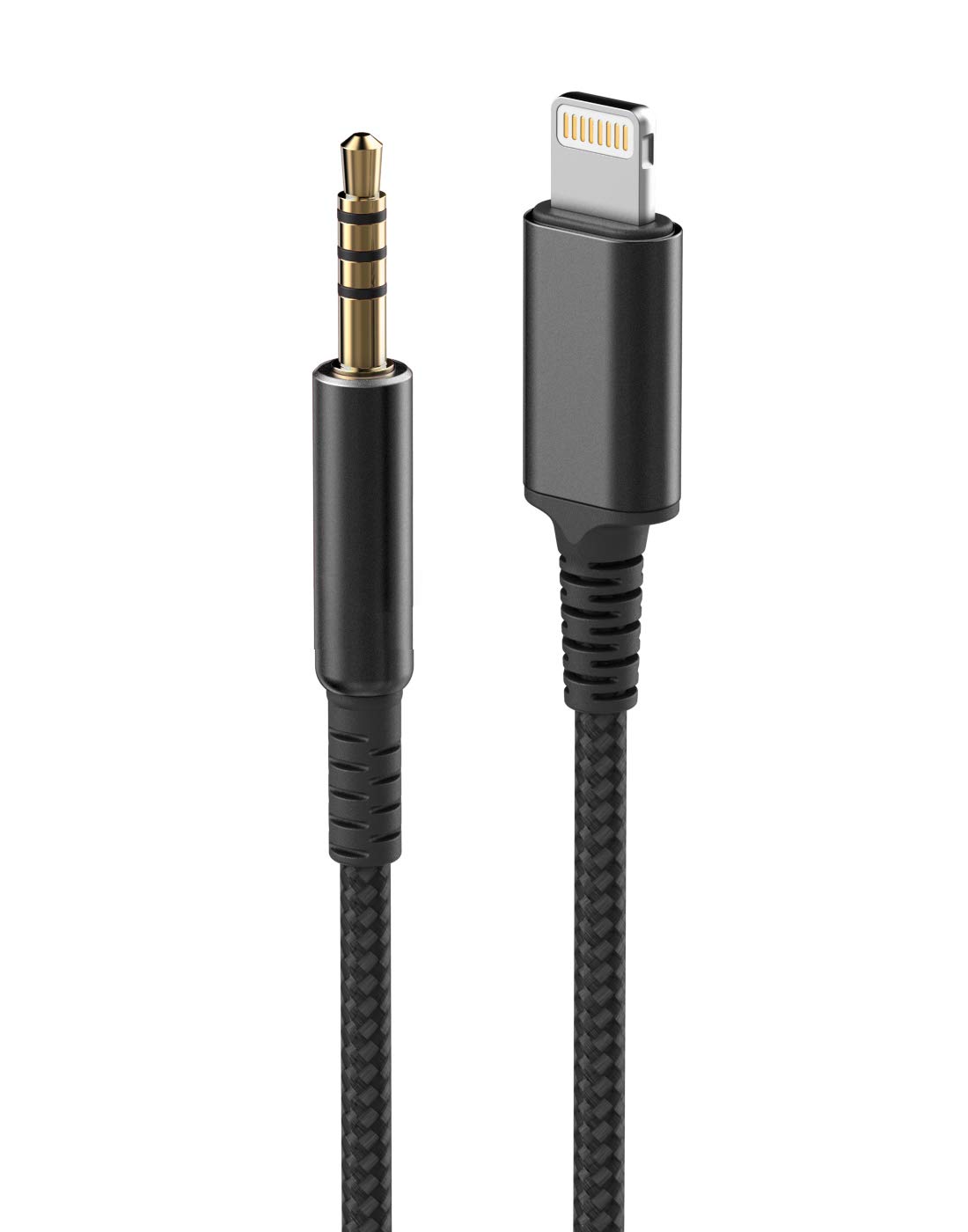 (Apple MFi Certified) Replacement Headphone Cable with iPhone Lightning Connector (3.5mm) Audio Aux Cord with Mic & Volume Control Remote (Compatible with Beats/Sony/Sennheiser and Audio Tech)