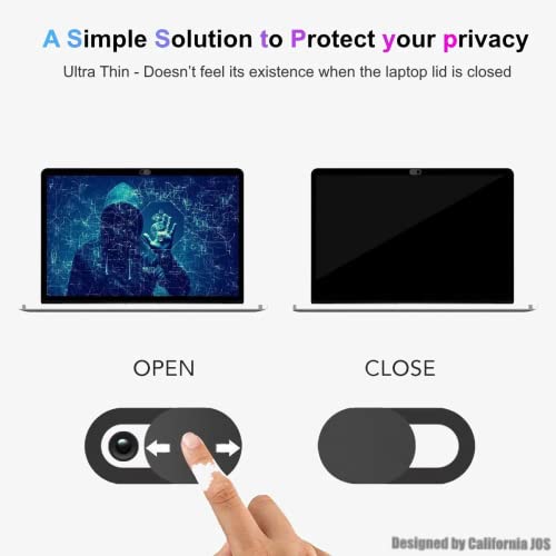 (California J.OS)9PCS (3 Oval +3 Rectangle +3 Large Oval )Webcam Cover 0.03 inch Camera Cover Slide Ultra Thin Blocker Protect Privacy Security for MacBook Air, Laptop, iPad, iMac, PC, Desktop, iPhone