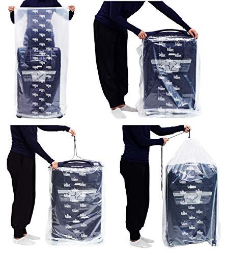 4 pieces of Dust Cover Big Plastic Drawstring Bags Multi-Purpose for Storage and Keeping Luggage, Big Dolls, Blankets, Pillows, Suitcase Good for Household Organizing Reusable (XL (85x125 cm))