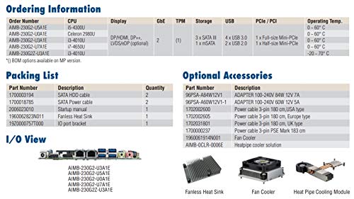 (DMC Taiwan) 4th Gen Intel® Core™ i5-5350U/ Celeron 3755U Mini-ITX with LVDS(eDP)/DP(HDMI)/DP, 2 COM, 4 USB 3.0, 2 USB 2.0, miniPCIE, and Dual GbE LAN