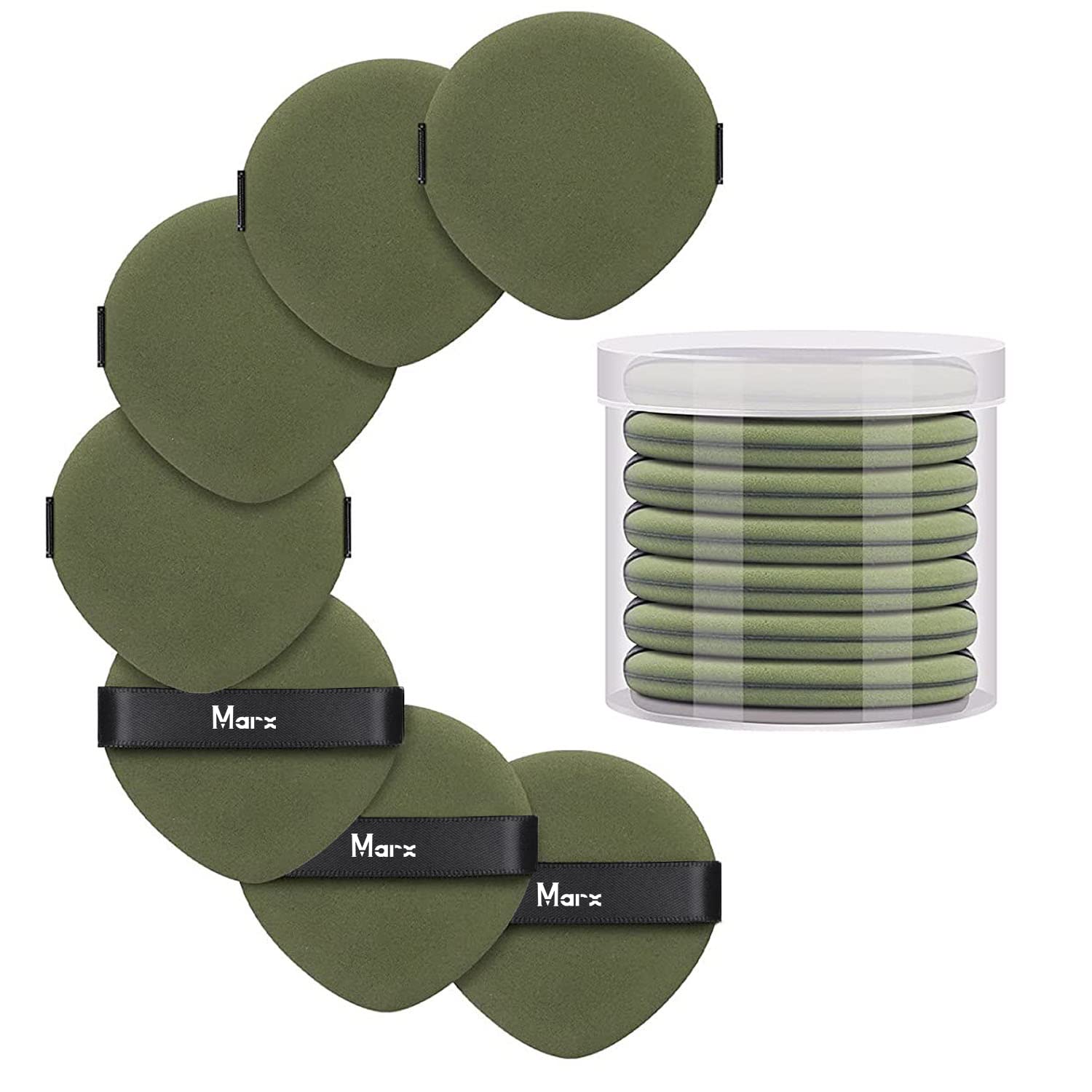 Marx Makeup Sponge, Teardrop Blending Sponge, Latex-Free Foundation Sponge for Liquid, Cream, and Powder, Wet and Dry Dual Use, Powder Puff for All Types of Skin, 7pcs