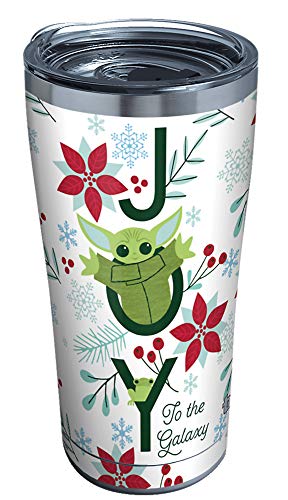 Tervis Triple Walled Star Wars - The Mandalorian Christmas Holiday Joy Insulated Tumbler Cup Keeps Drinks Cold & Hot, 20oz, Stainless Steel