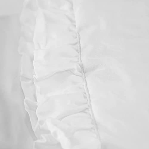 Sahaler Blush Coral Pink Ruffle Crib Quilt Baby Girl Bedding Blanket Comforter Nursery Boys Girls Quilt (White Ruffle Blanket)