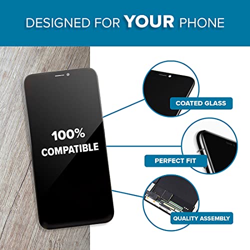 Ace Tech Cellular LCD Screen Replacement Compatible with iPhone 11 Pro Max 6.5 inch (Model A2161, A2220, A2218) 3D Touch Screen Display Digitizer Frame Assembly Repair Kit with Repair Tools