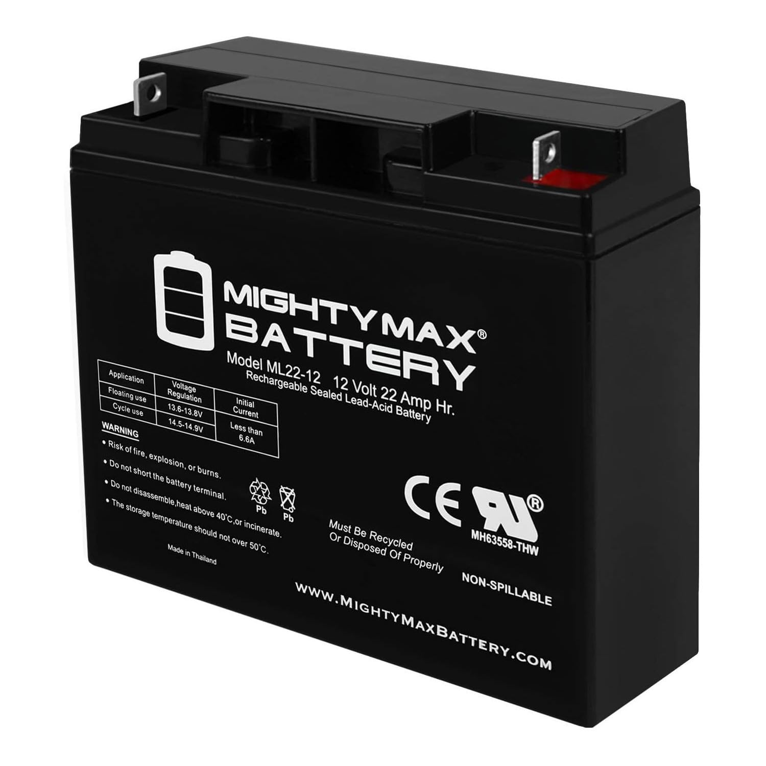 Mighty Max Battery 12V 22AH SLA Replacement Battery for Jump-N-Carry JNC770