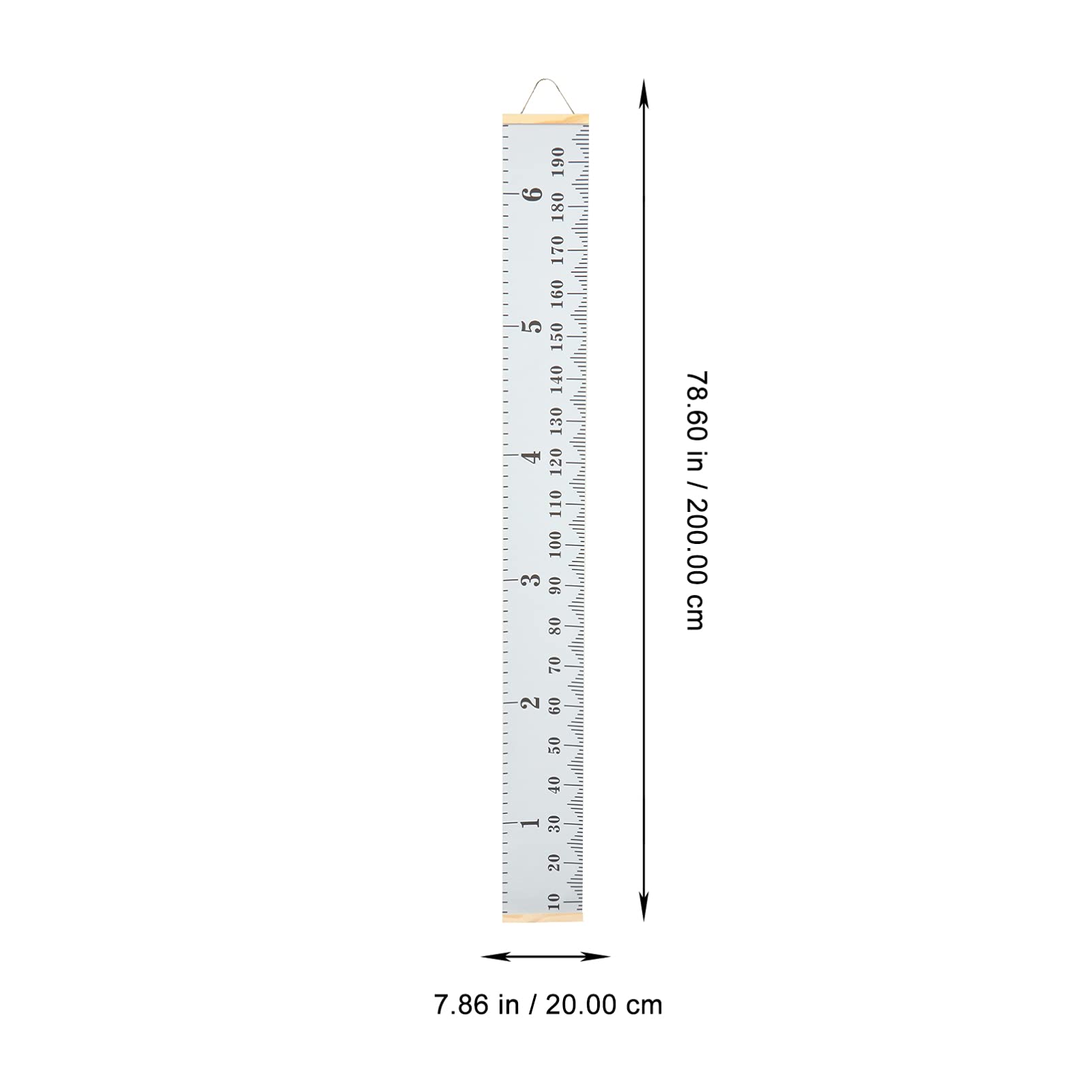 Height Growth Chart, 1pc Wall Hanging Ruler Kids Height Measuring Ruler Height Chart Pendant Wall Decor Height Measurement Ruler for Kids (Gray)
