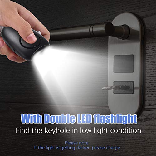 (Upgraded New Version) Safe Sound Personal Alarm, Rechargeable Emergency 130db Security Alarm Keychain Siren Song with 2 LED Lights, for Women, Men, Children, Elderly (3 Pack)