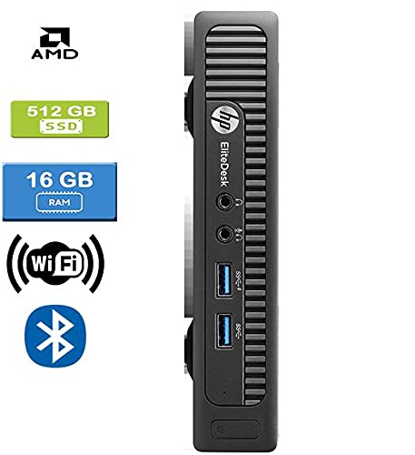 HP Refurbished 705 G2 Mini AMD A6 PRO-8500B 1.6GHz, 16GB, 512GB SSD, Win 10 Pro