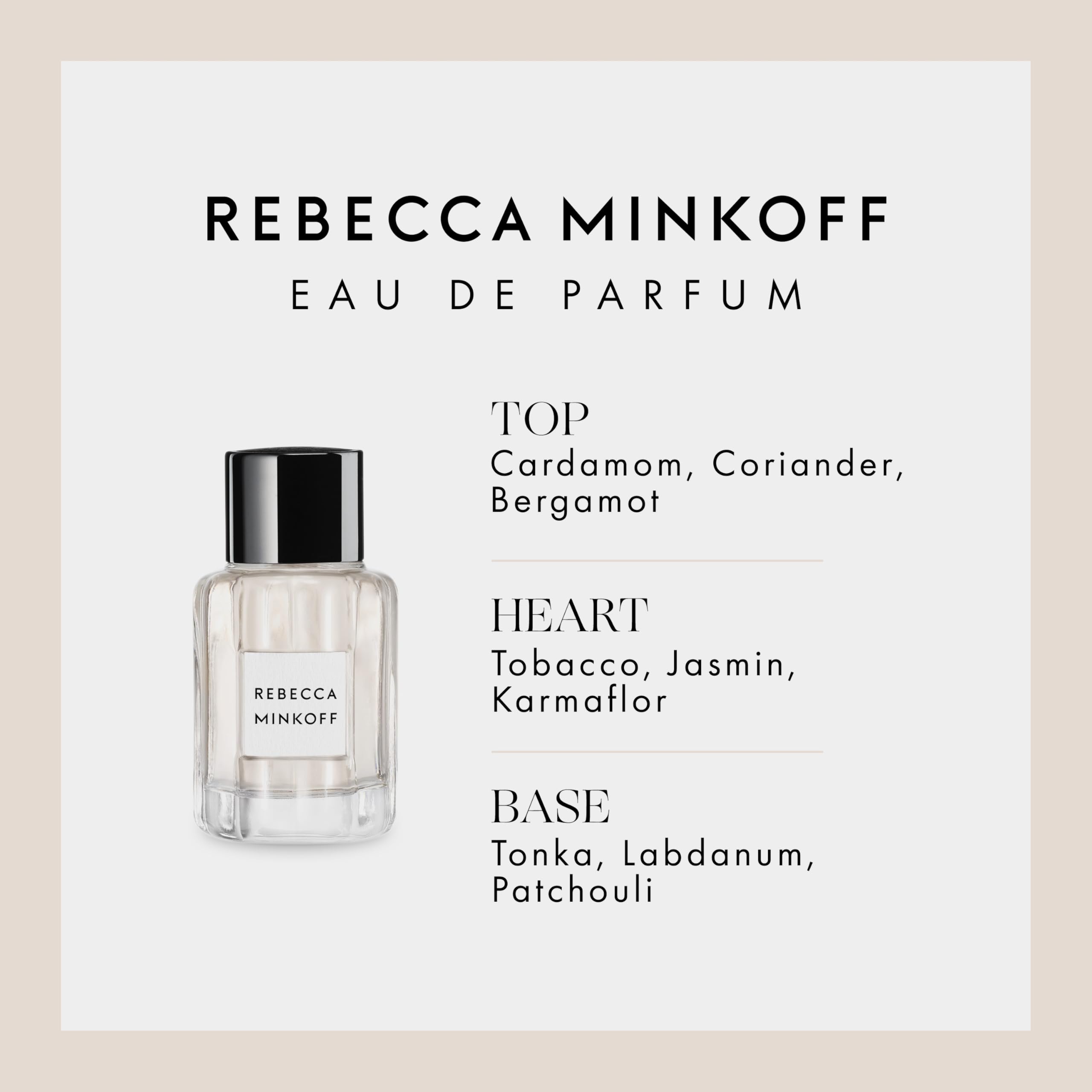 Rebecca Minkoff Eau de Parfum - Sweet, Spicy Eau de Parfum for Women - Notes of Cardamom, Jasmine, and Bergamot - Long-Lasting Fragrance - 3.4 oz