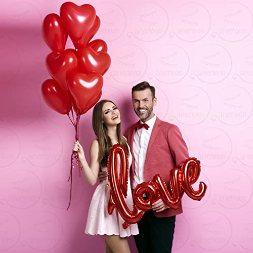 AFTERLOON Biodegradable Balloons Red 12 Inch Heart Shaped 24 Pack, Thickened Extra Strong Latex Helium Float, Proposal Marriage Love Valentines Day Wedding Bridal Globos De San Valentin Corazones