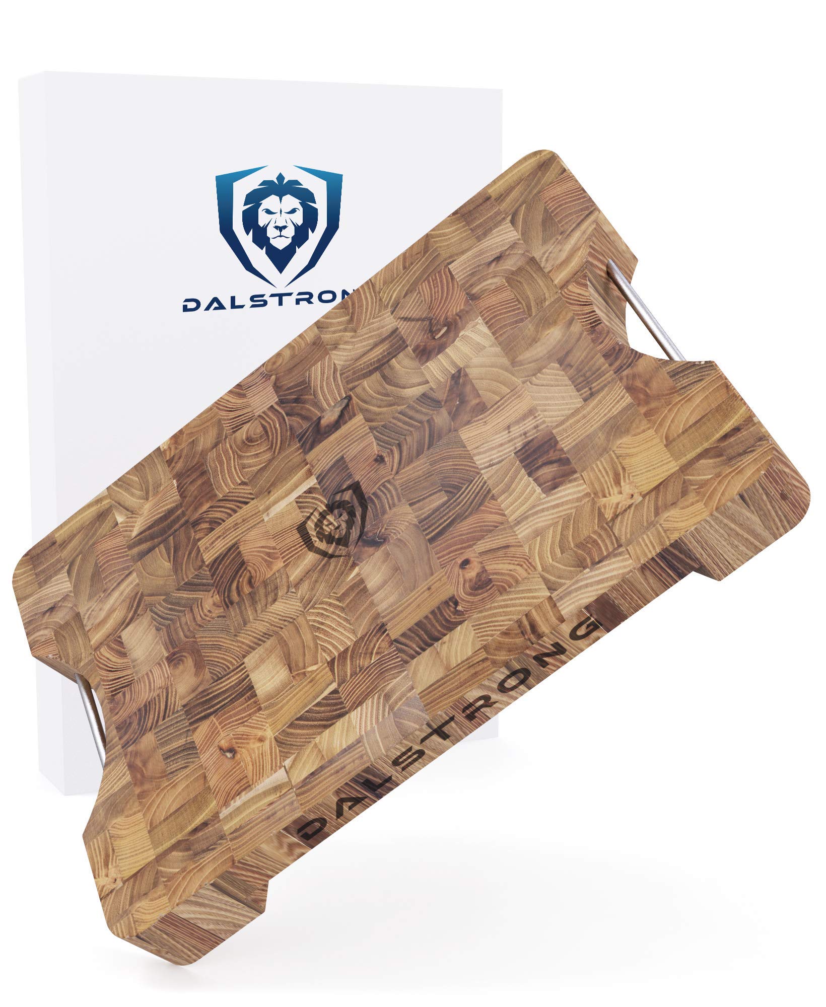 Dalstrong The Gladiator Series Elite 4-Piece Charcuterie & Cheese Knife Set Bundled with The Lionswood End-Grain Teak Cutting & Serving Board