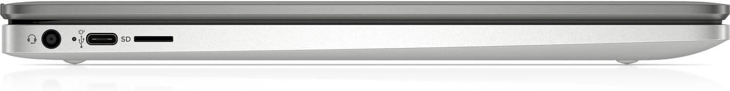 HP Chromebook 14a-na0010ca, 14-inch HD Laptop Intel Celeron N4000 4GB RAM 64GB eMMC USB-C, Wi-Fi & Bluetooth Built-in HD Camera Notebook, Small Computer PC, Google Chrome OS, Mineral Silver (Renewed)