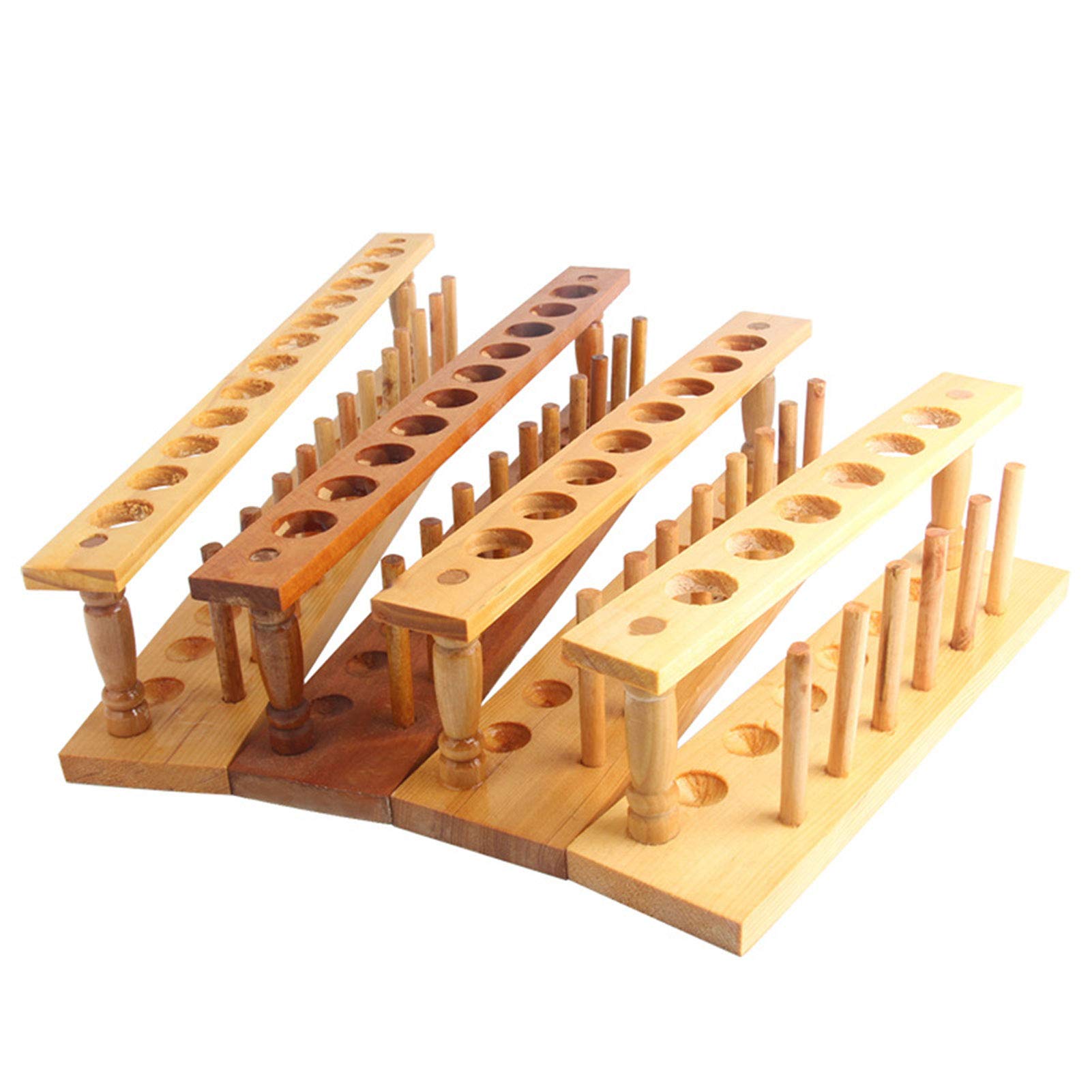 ONWRACE HASEAN Storage Wooden Burette Test Tube Holder Support with Stand Sticks Rack Shelf, 6/8/10/12 Holes Laboratory Instrument Test Tube Support Rack Stand Shelf- 12