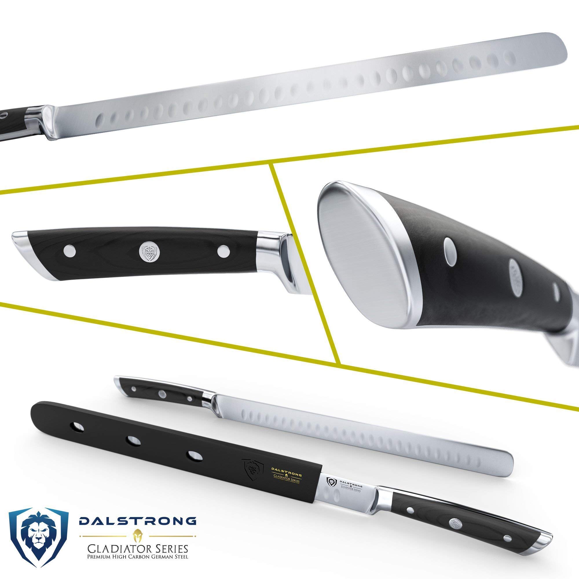 The Gladiator Series Butcher Bundle - The Gladiator Series 12" Slicing & Carving Knife (Granton Edge) Bundled with The Gladiator Series 6" Boning Knife