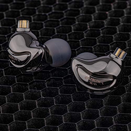 Linsoul BLON BL01 10mm Biology Fiber Diaphragm Driver HiFi in-Ear Earphone with 0.78mm 2Pin Detachable Cable (with mic, Black)