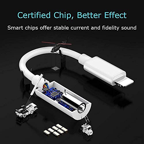 3 Pack Lightning to 3.5 mm Headphone Jack Adapter, Apple MFi Certified Veetone iPhone Audio Dongle Cable Earphones Headphones Converter Compatible with iPhone 12/12 Pro/11/11 Pro/X/XR/XS/XS Max/8/7