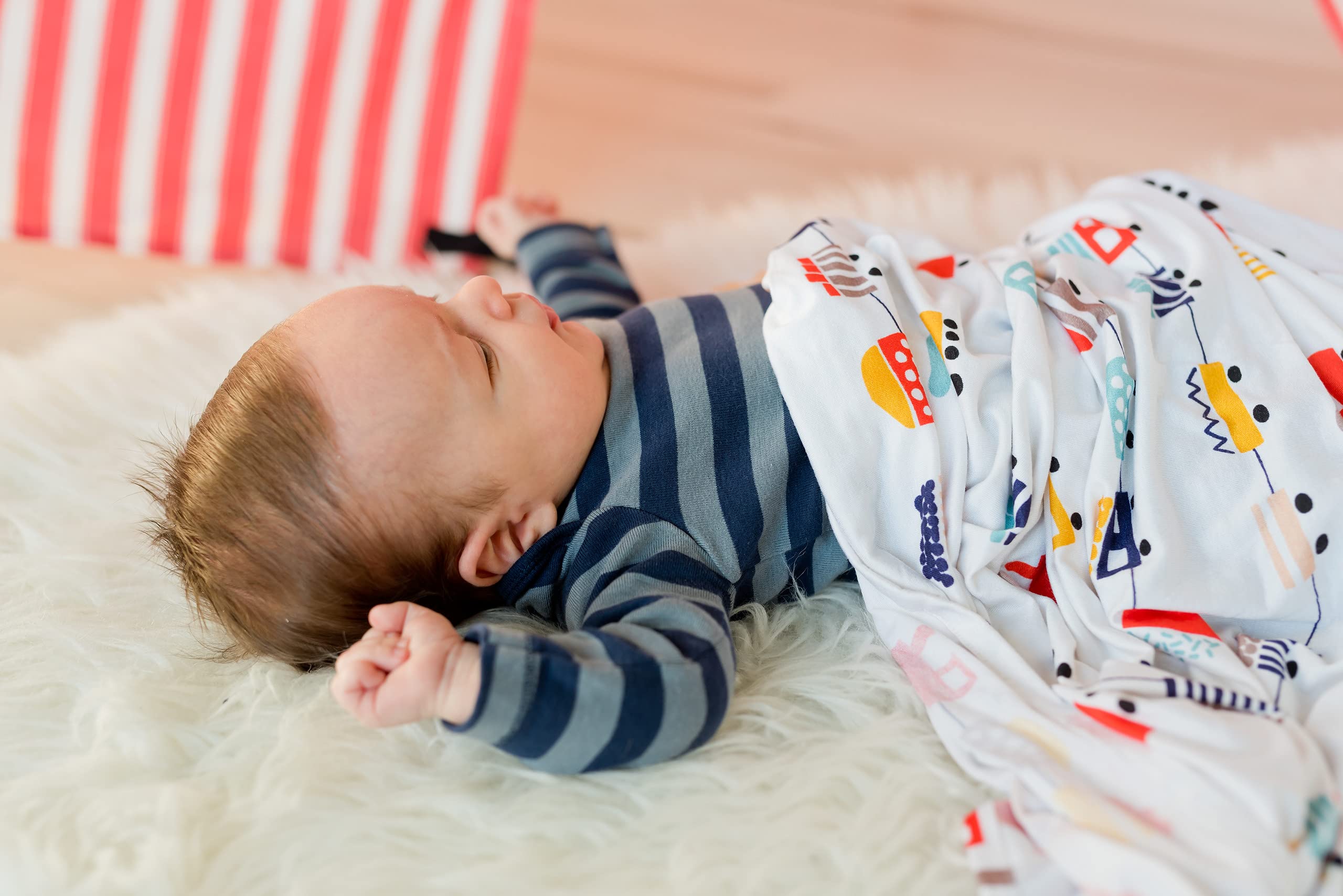 ADDISON BELLE – 2 Pack Swaddle Blanket – 100% Muslin Cotton Newborn Swaddle for Baby Boy/Girl – Soft Lightweight Baby Wrap + Receiving Blanket – Unisex – 47” x 47” (Cars+Trains)