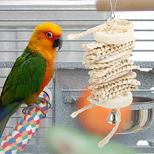 Valentine's Day Carnival Hanging Bird Toy, Bird Toy, Corn Husk Corn Natural for Bird Chew Toy