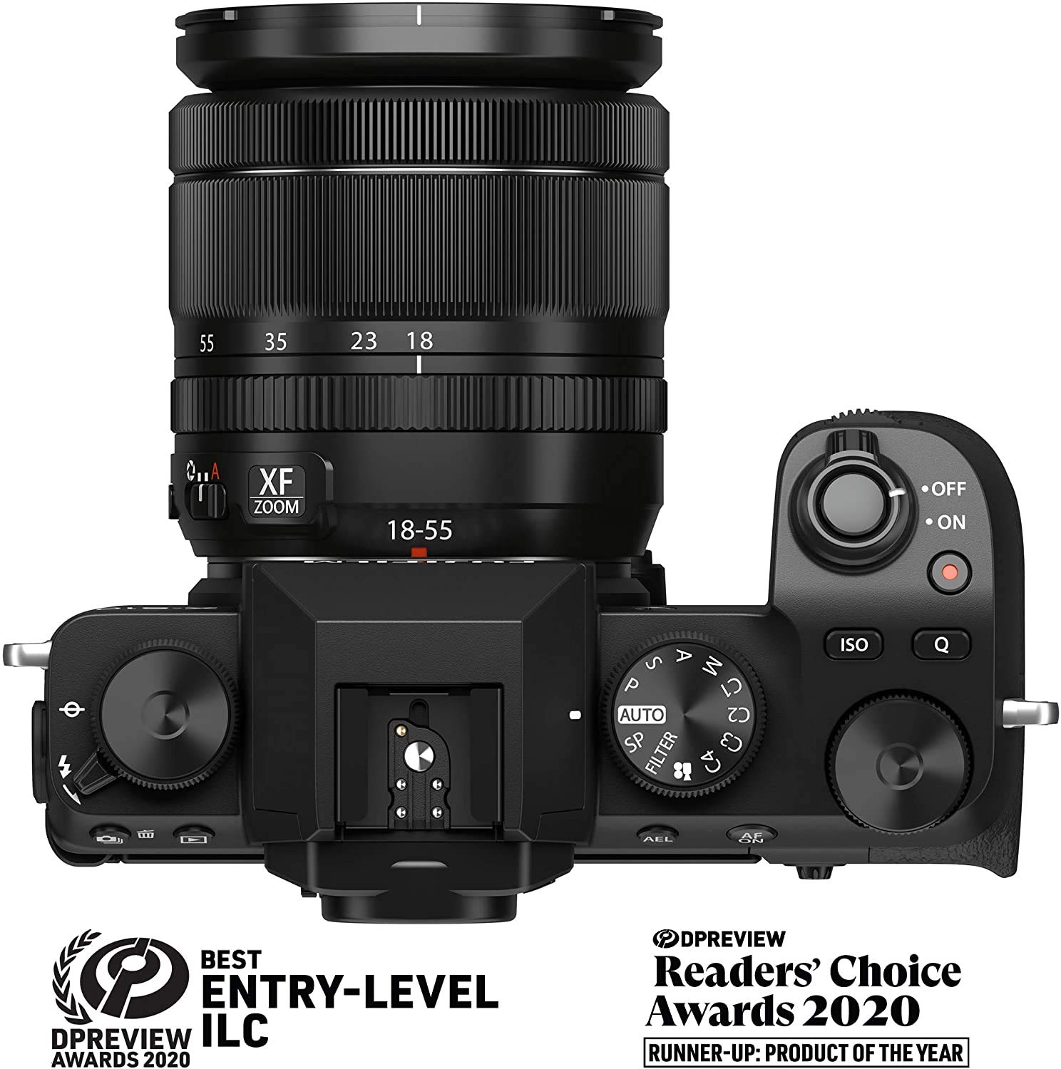 Fujifilm X-S10 Mirrorless Digital Camera with XF18-55mm Lens + 64GB SDXC Card + Peak Design Strap + LED Light + More | Fuji X-S10 with XF18-55mm Lens Kit