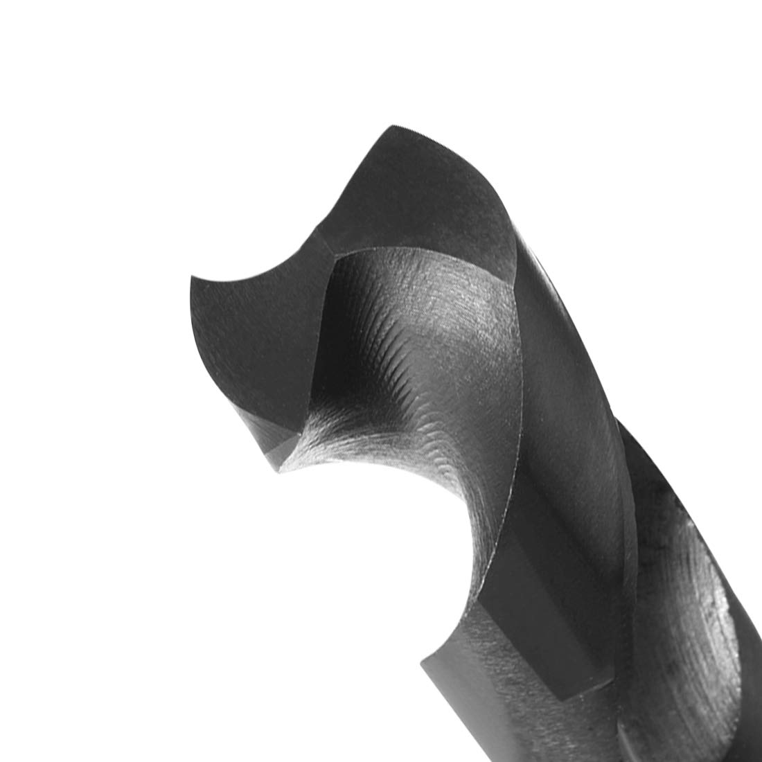 uxcell Reduced Shank Drill Bit 28mm Black Nitride Coated with 1/2 Inch Straight Shank, High Speed Steel HSS 9341 Twist Drill Bit for Stainless Steel Alloy Metal Plastic