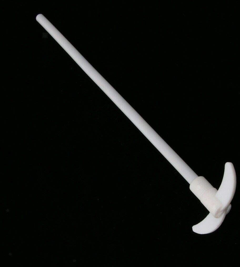 (350MM) / 13.8 Inches PTFE Coated Stainless Steel Electric Overhead Stirrer Mixer Shaft Stirring w/Foldable Paddle Blade Rod Lab Utensils Supplies (7mm Diameter)