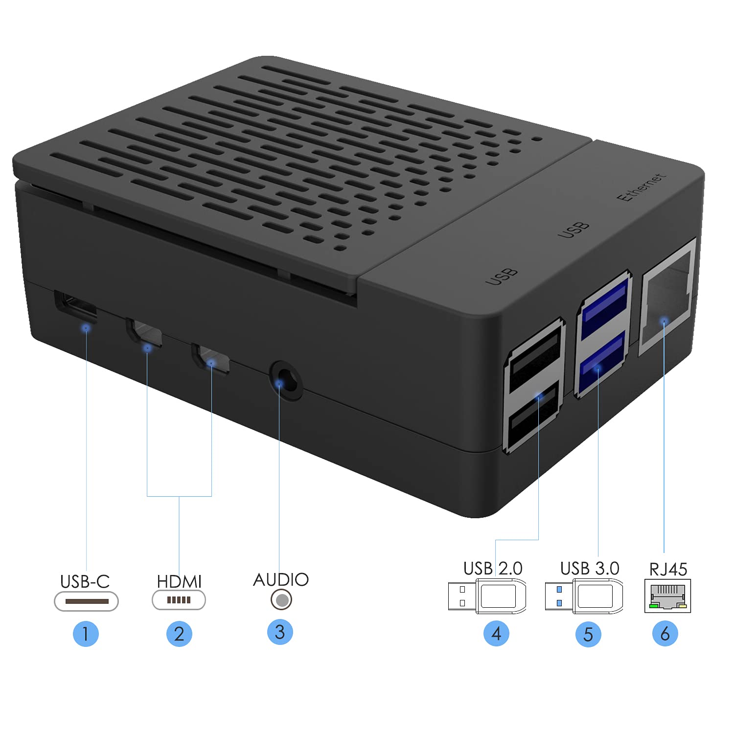 [20W 5V 4A] Raspberry Pi 4 Case, with iUniker 20W 5V 4A USB C Raspberry Pi 4 Power Supply with Switch Heatsink 40mm Cooling Fan for Pi 4 4 8gb/4gb/2gb