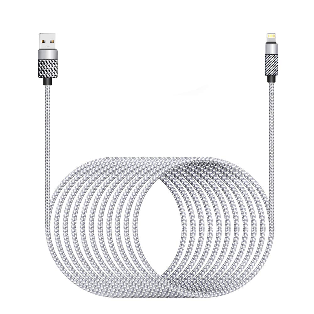 [ Apple MFi Certified ] iPhone Charger Cord 16Ft, Nylon Braided Long Lightning Cable to USB Cable, 2.4A Fast Charging Apple Cord Compatible with iPhone 11/11 Pro/11 Pro Max/XS/XS Max/XR/X/8/8