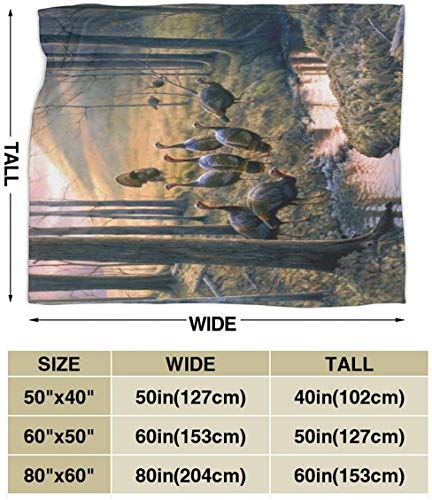 80"x60" Blanket Wildlife Bird Pheasant Turkey Throw Blanket Ultra Soft Blanket Lightweight Bed Blanket Quilt Durable Home Decor Fleece Blanket Sofa Blanket