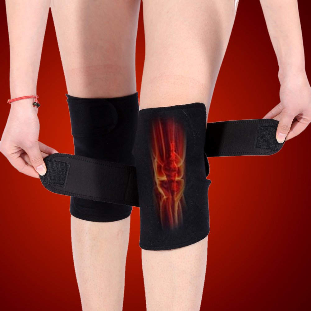 . life Heated Knee Brace Wrap, Portable Tourmaline Knee Support Brace, Magnetic Self Heating Knee Pad Adjustable Knee Wraps, Knee Wraps for Arthritis Joint Pain Relief Injury