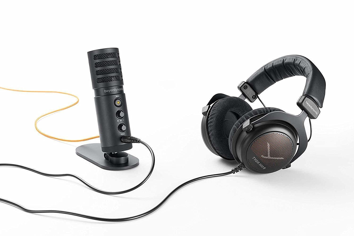 beyerdynamic TEAM TYGR Streaming Bundle including The Open-Back Gaming Headphone TYGR 300 R and The USB-Microphone Fox